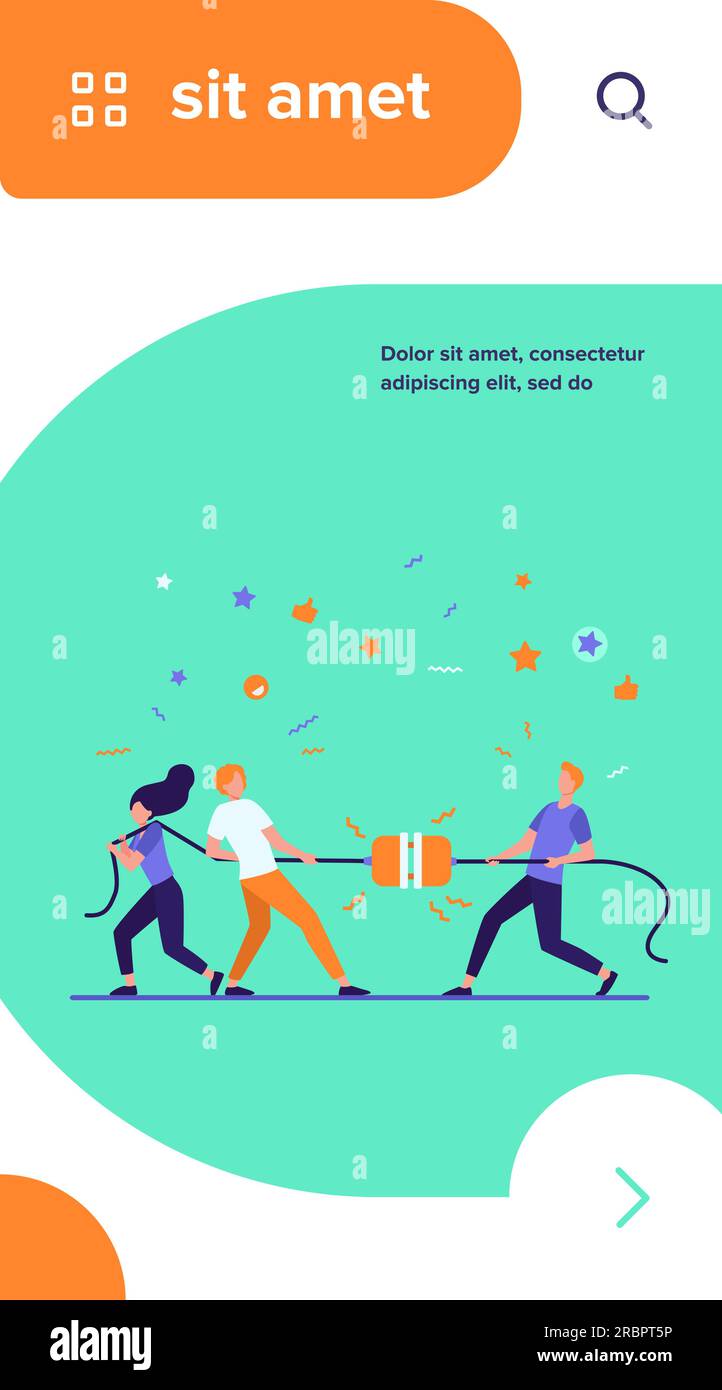 Groups of people pulling rope Stock Vector Image & Art - Alamy