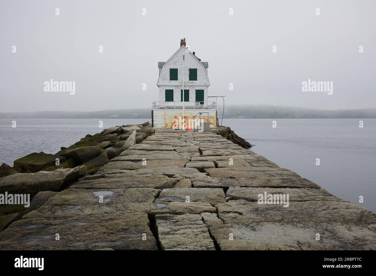 Rockland Breakwater Lighthouse Maine Stock Photo - Alamy
