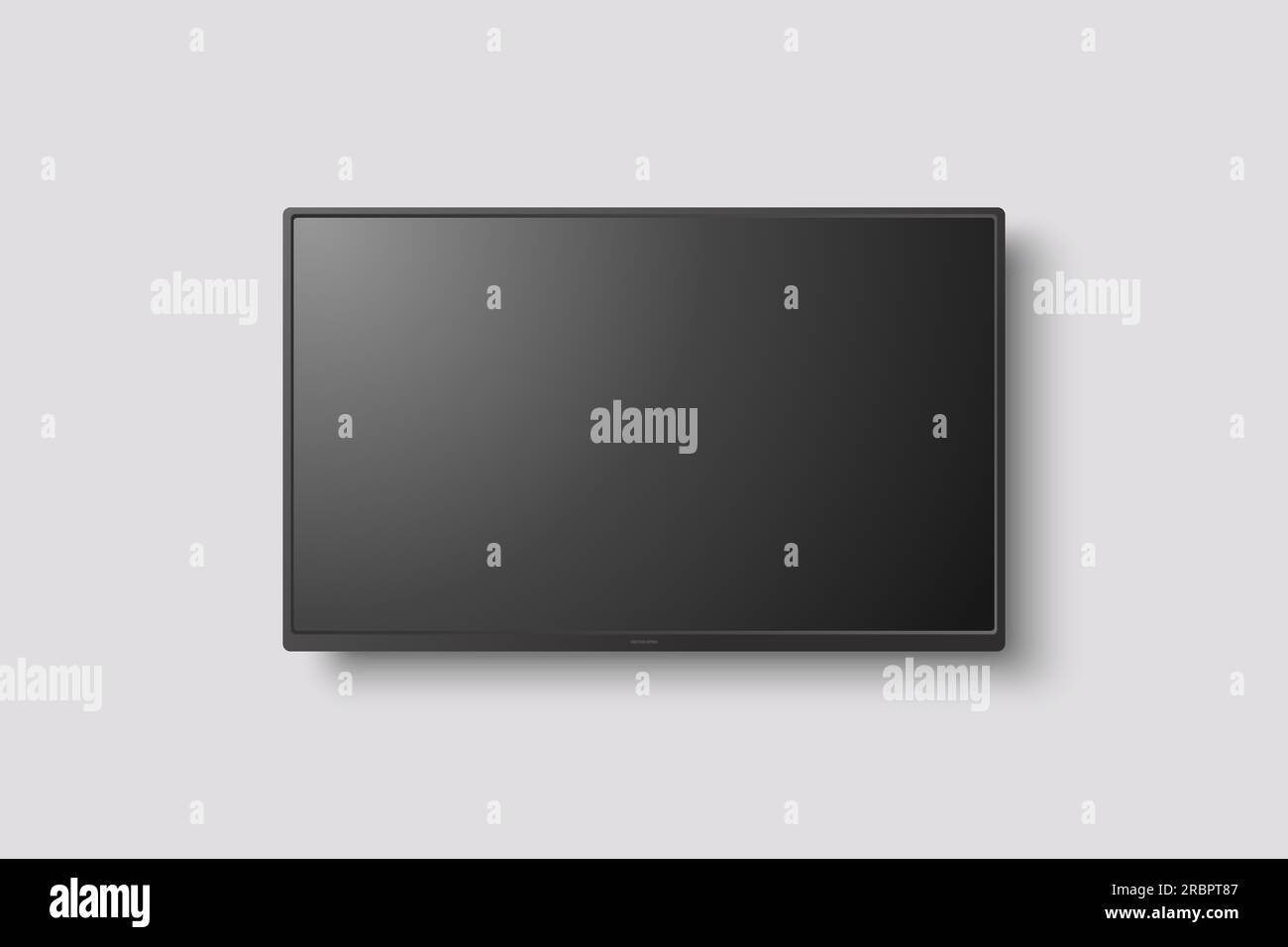 Vector 3d Realistic Modern TV Screen. Minimalistic Stylish Lcd Panel ...