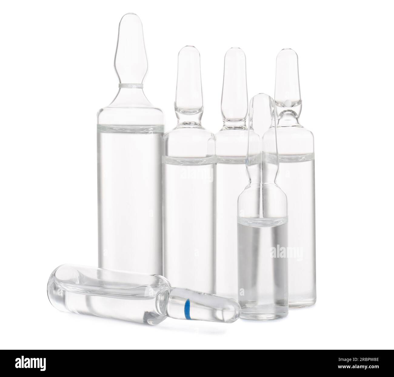 Medical ampules on white background Stock Photo - Alamy