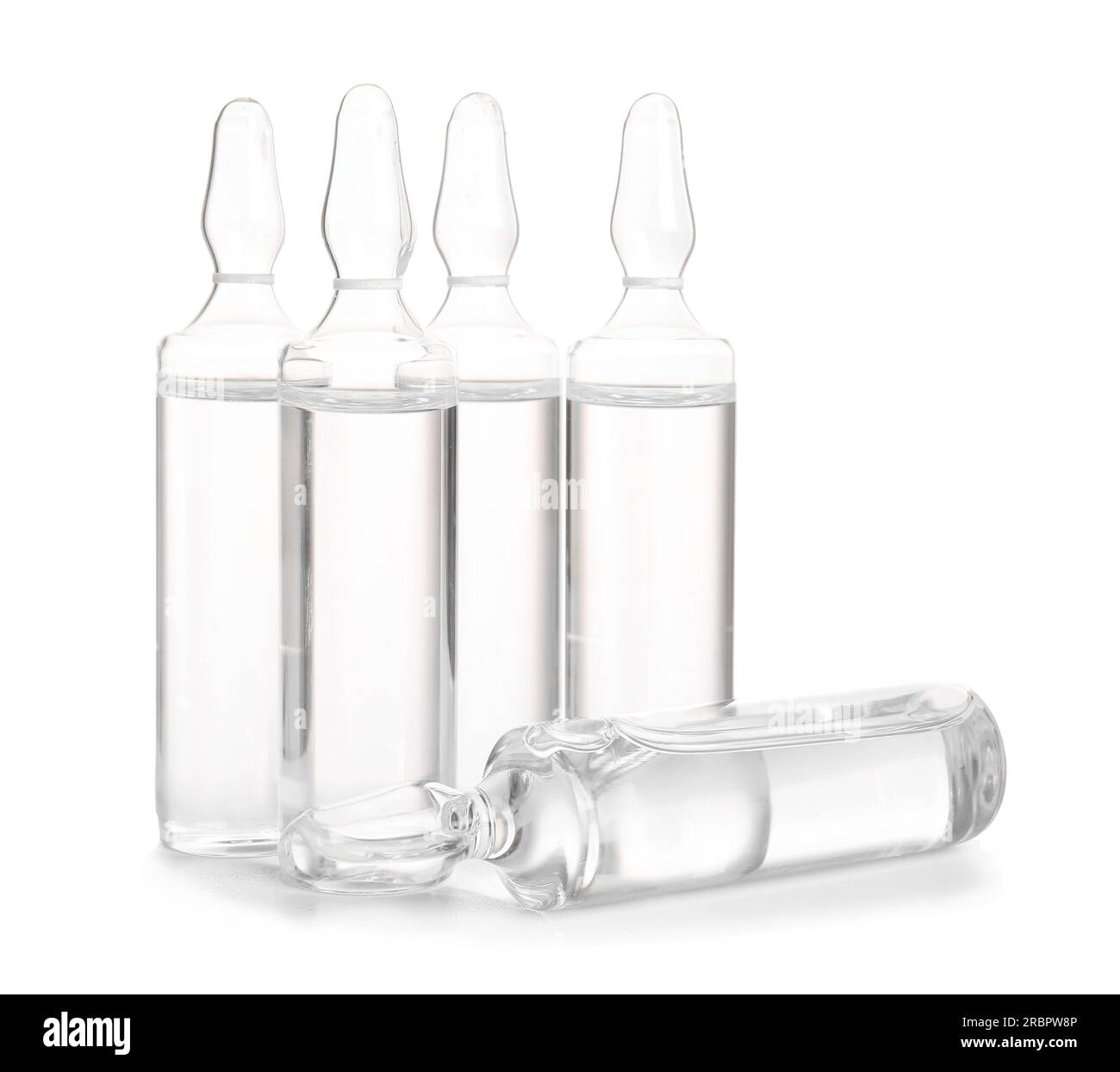 Medical ampules on white background Stock Photo - Alamy