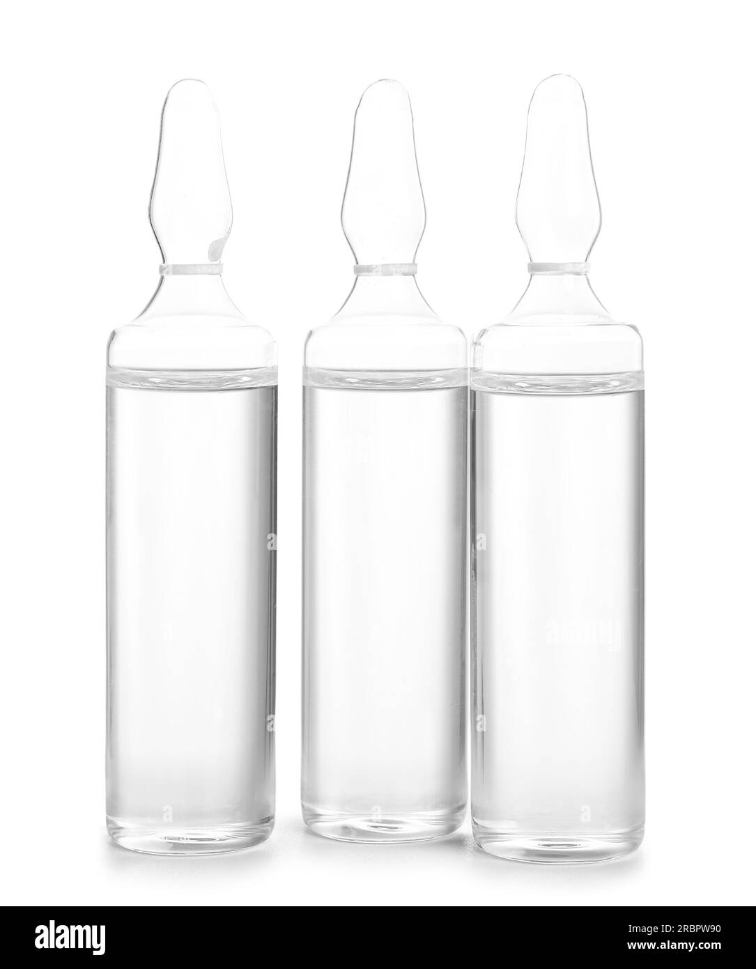 Medical ampules on white background Stock Photo - Alamy