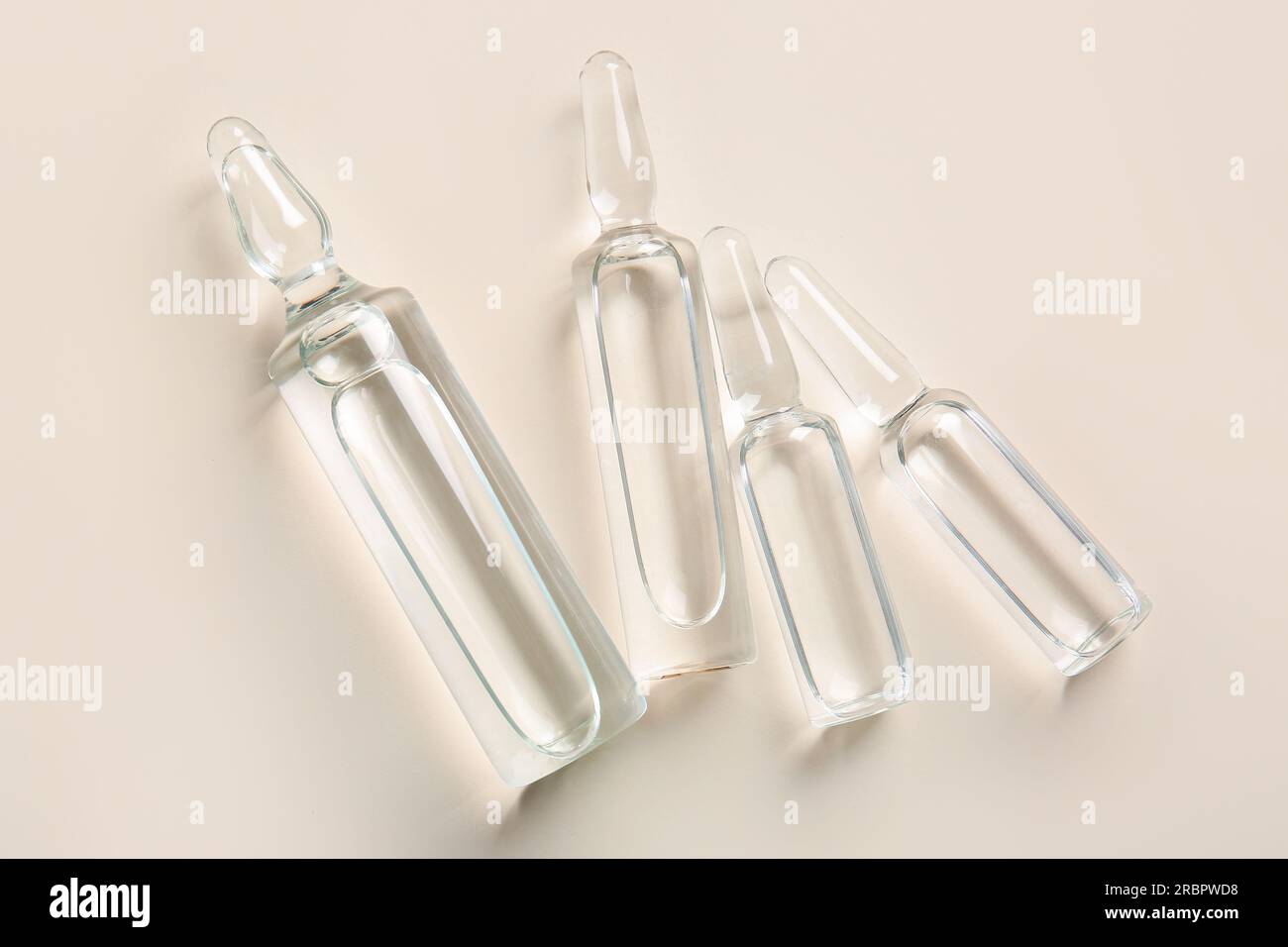 Medical ampules on white background Stock Photo - Alamy