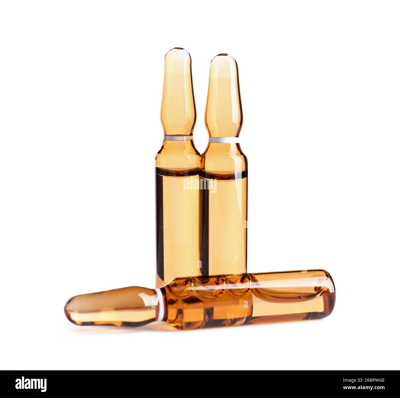 Glass ampules on white background Stock Photo - Alamy