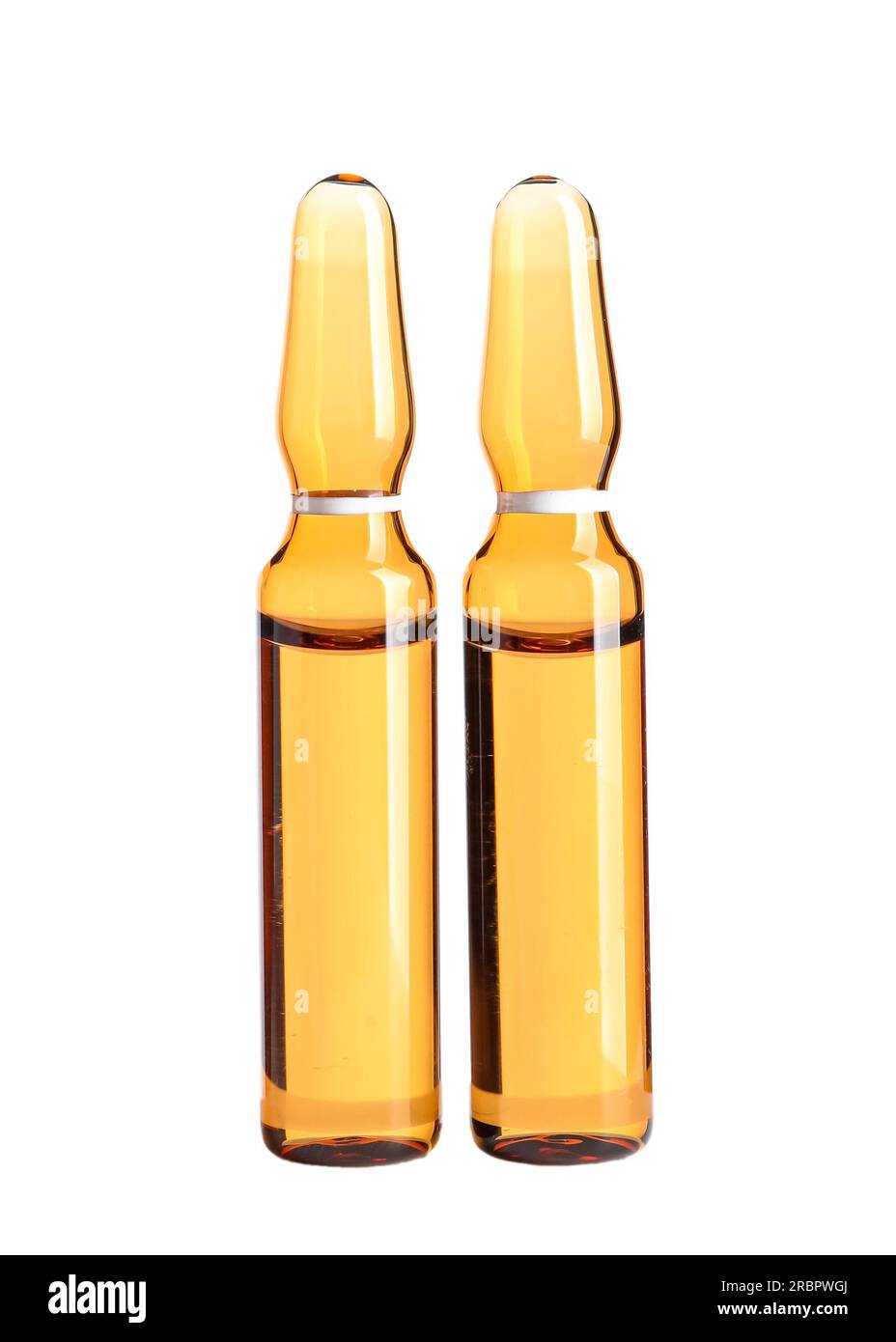 Glass ampules on white background Stock Photo - Alamy