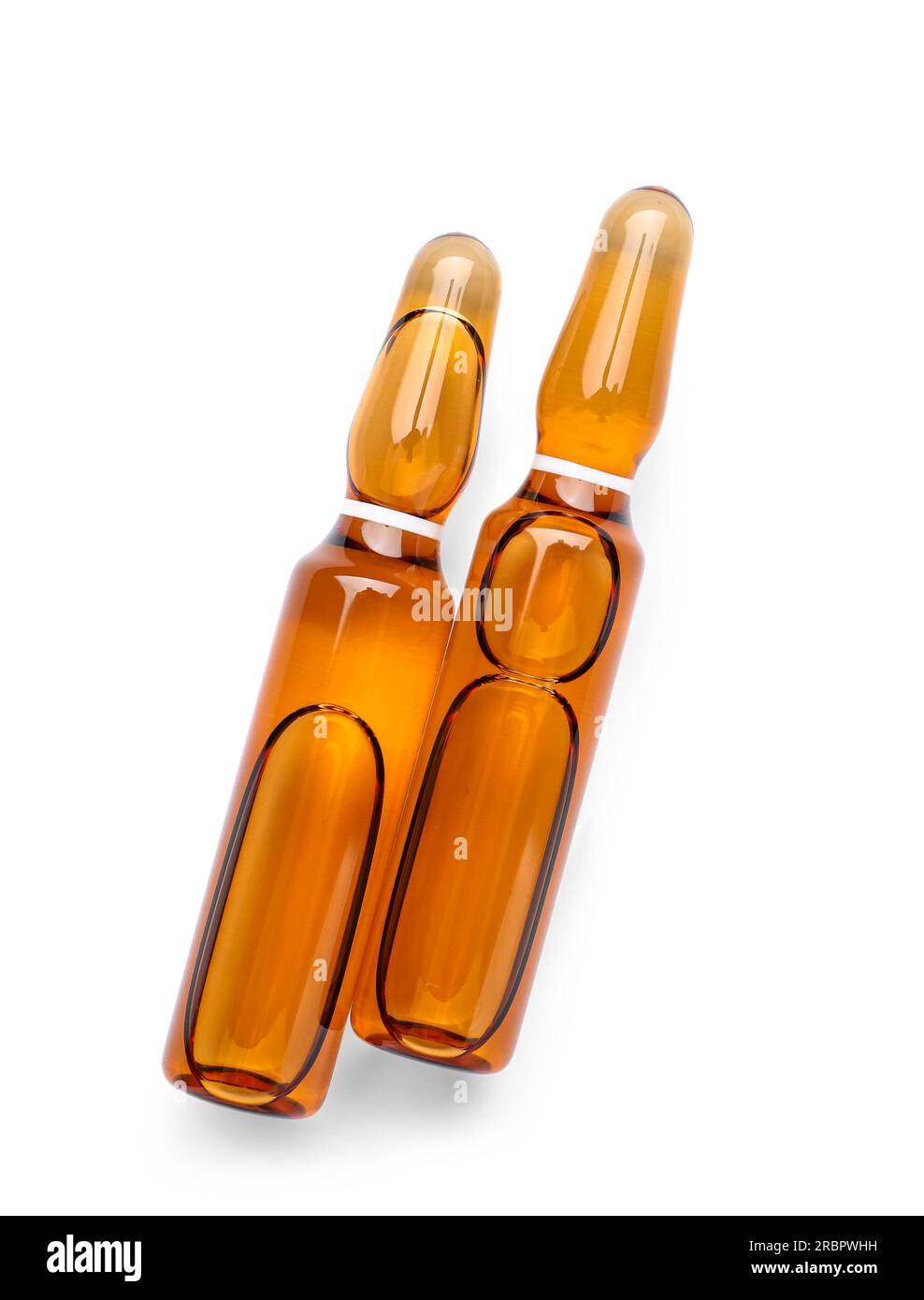 Glass ampules on white background Stock Photo - Alamy