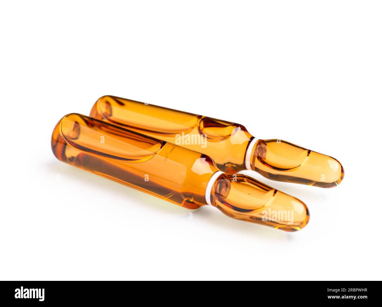 Glass ampules on white background Stock Photo - Alamy