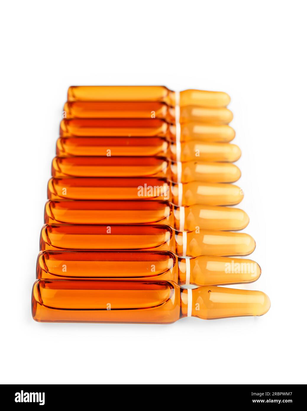 Many ampules on white background Stock Photo - Alamy