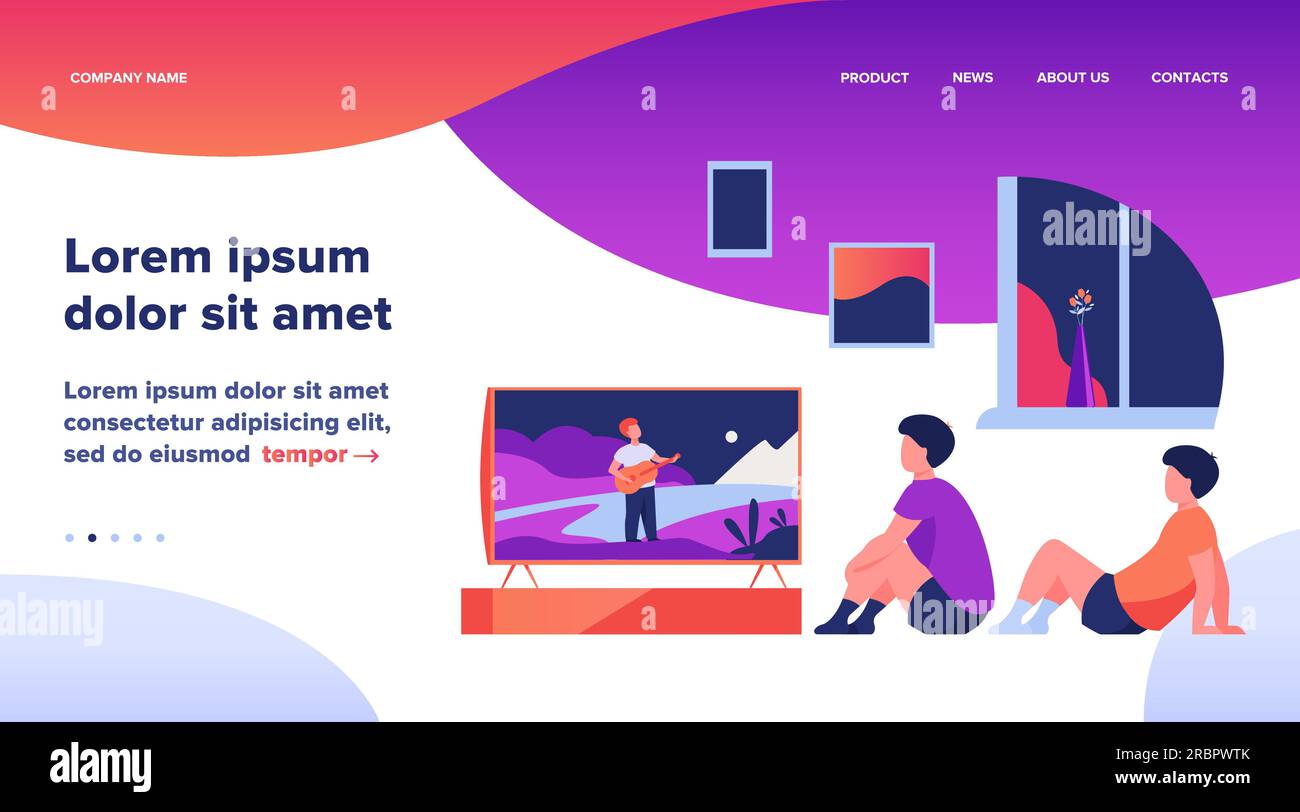 Boy watching at monitor Stock Vector Images - Alamy