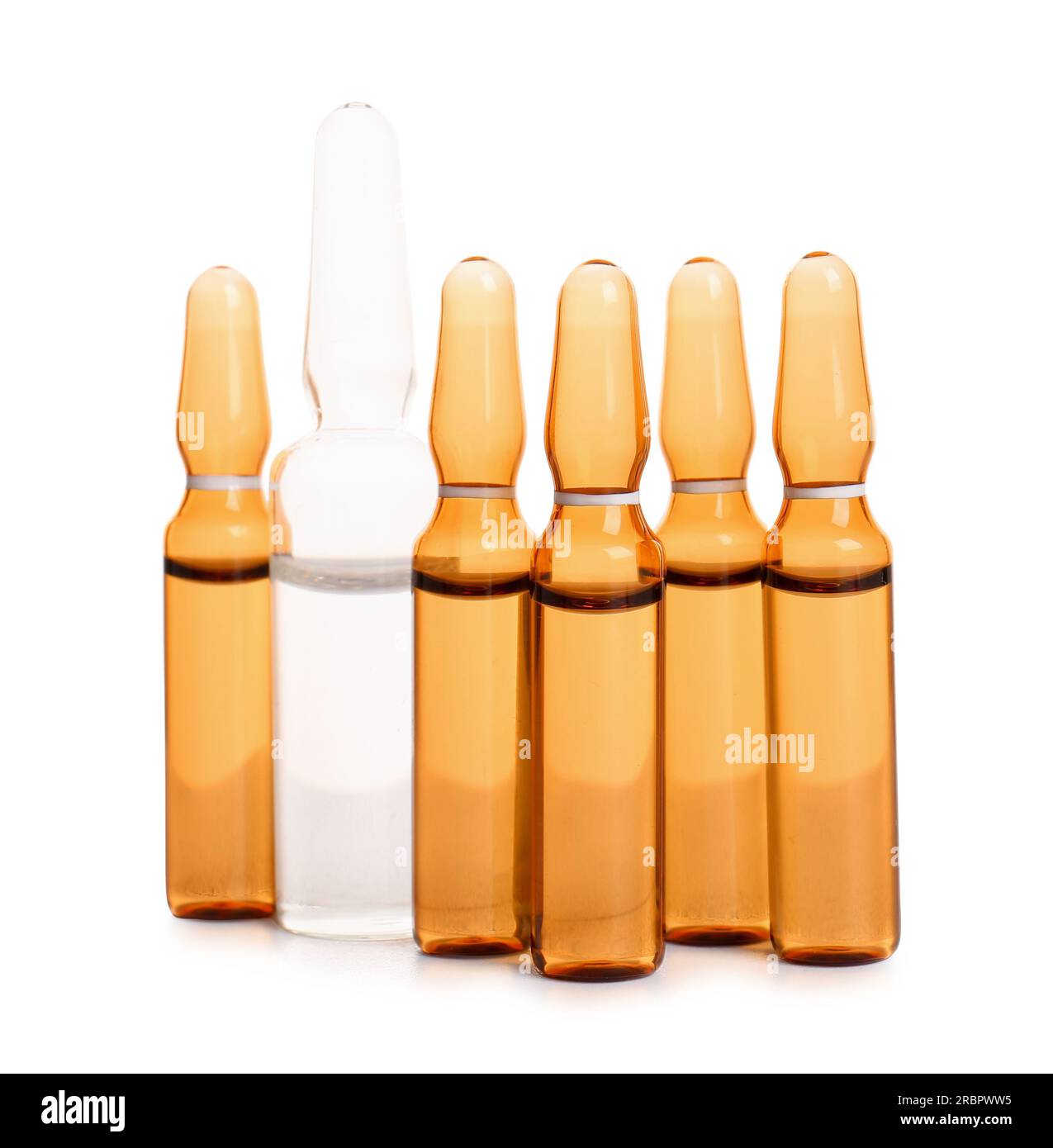 Glass medical ampules on white background Stock Photo - Alamy