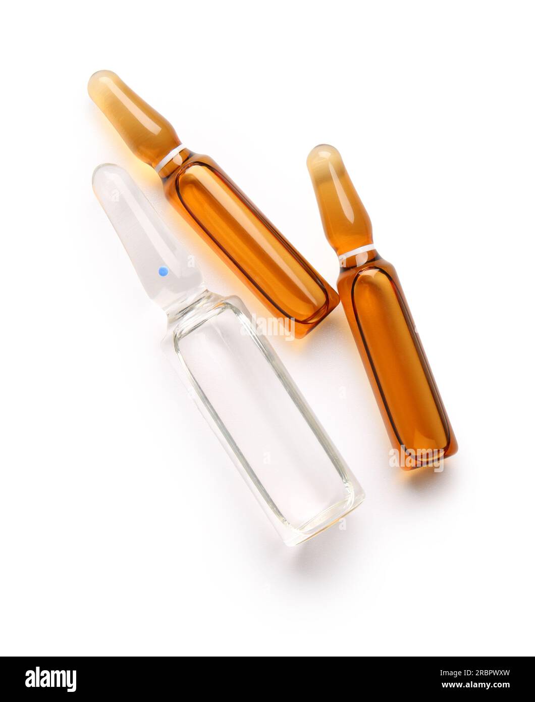 Glass medical ampules on white background Stock Photo - Alamy
