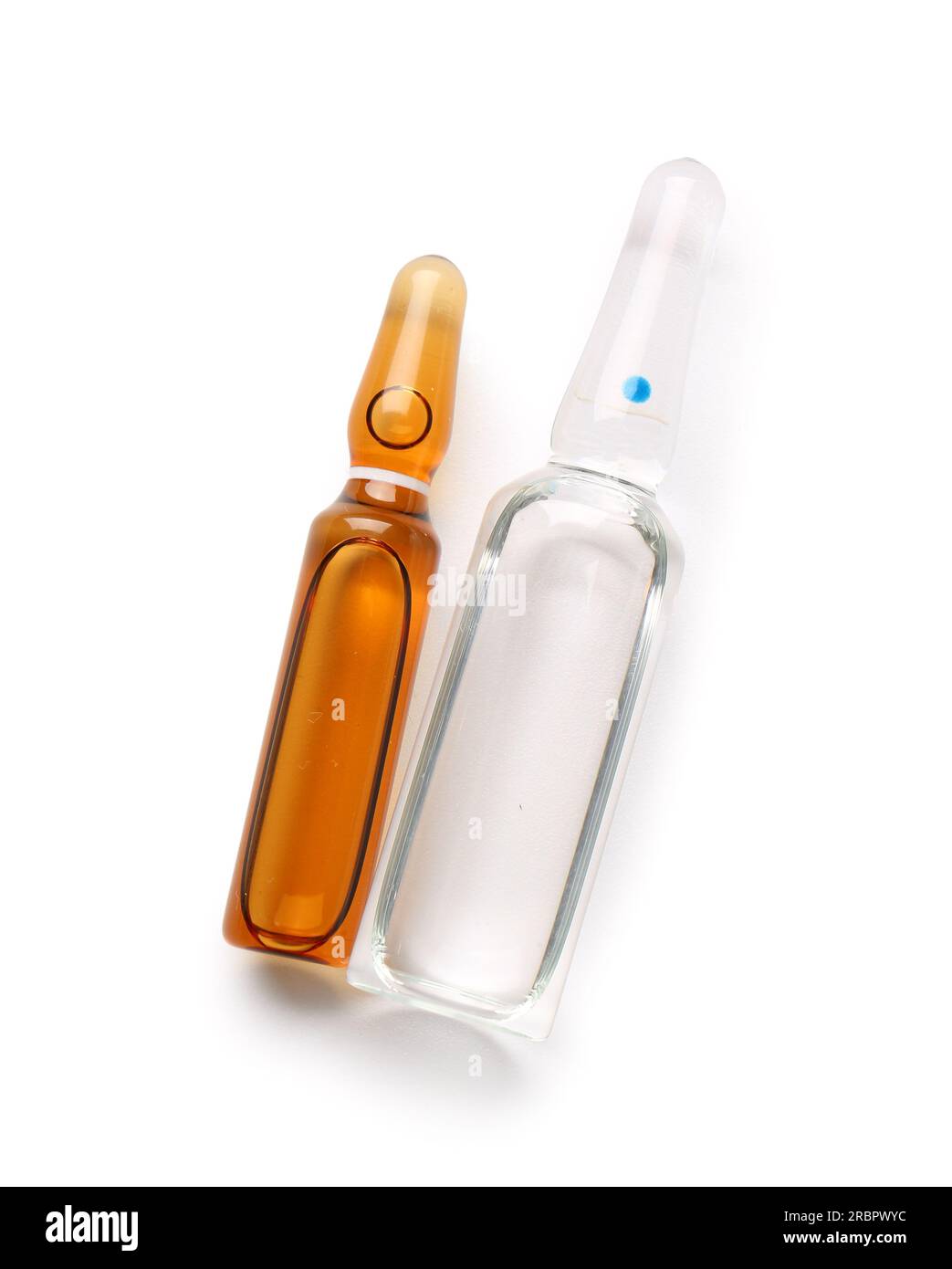 Glass medical ampules on white background Stock Photo - Alamy