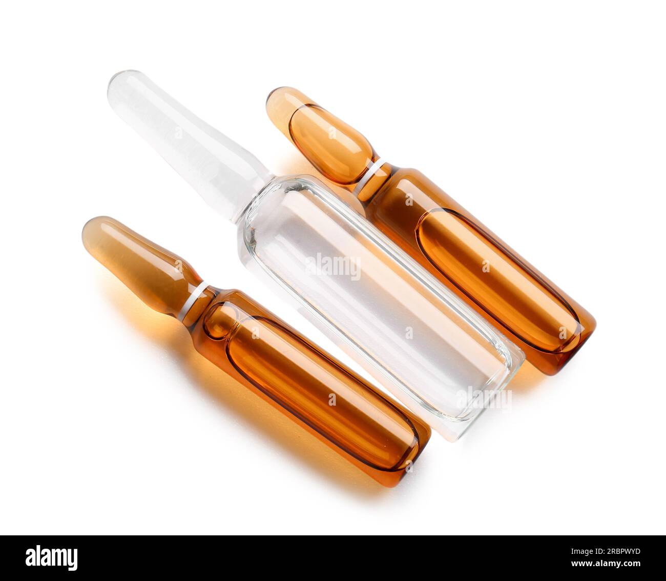 Glass medical ampules on white background Stock Photo - Alamy