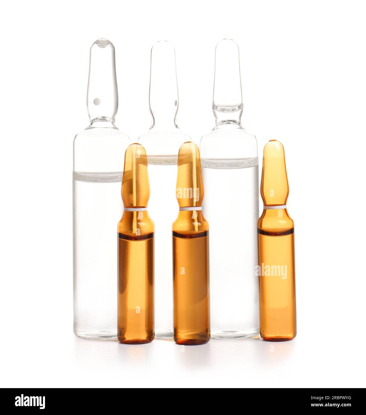 Glass medical ampules on white background Stock Photo - Alamy