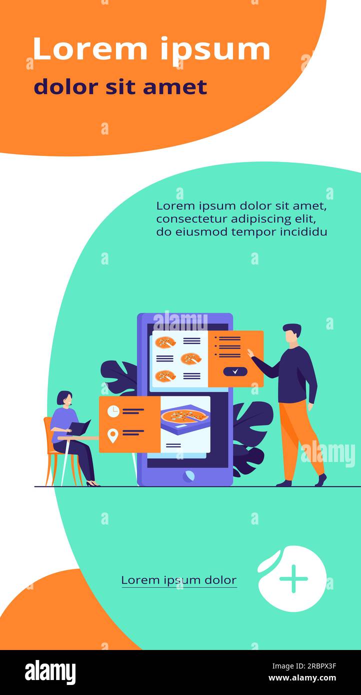 Using food ordering delivery app Stock Vector Images - Alamy