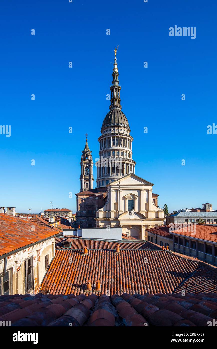 View on the Basilica of St. Gaudenzio Casa Bossi, Novara, Piedmont ...