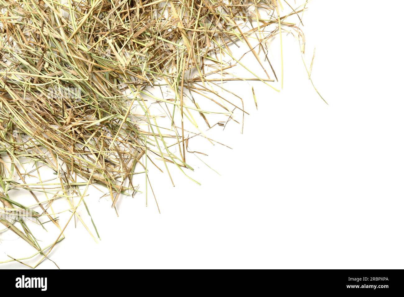 Straw scattered on white background Stock Photo - Alamy