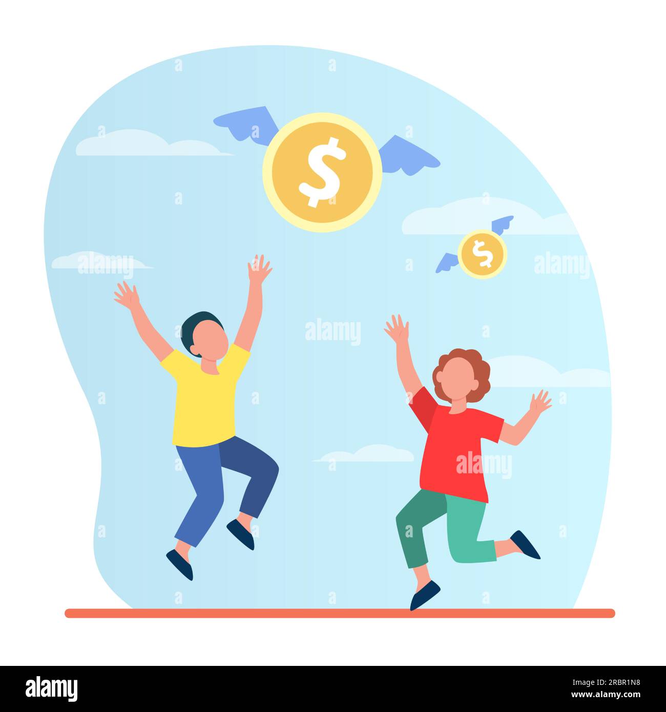 Cartoon illustration man catching woman hi-res stock photography and ...