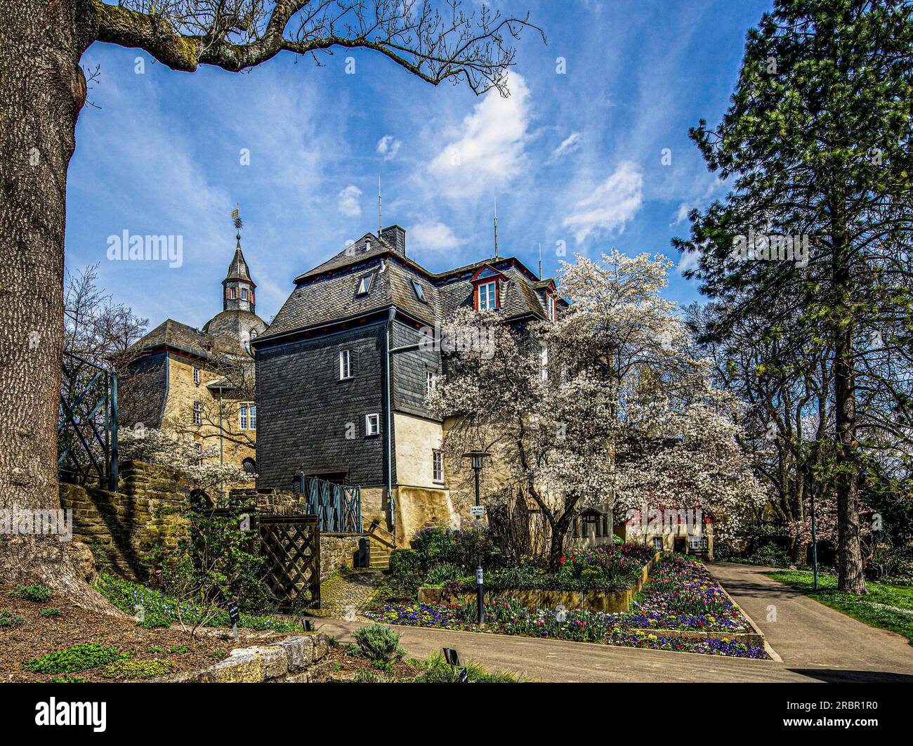 Upper Castle in the Castle Park, Siegen, North Rhine-Westphalia ...