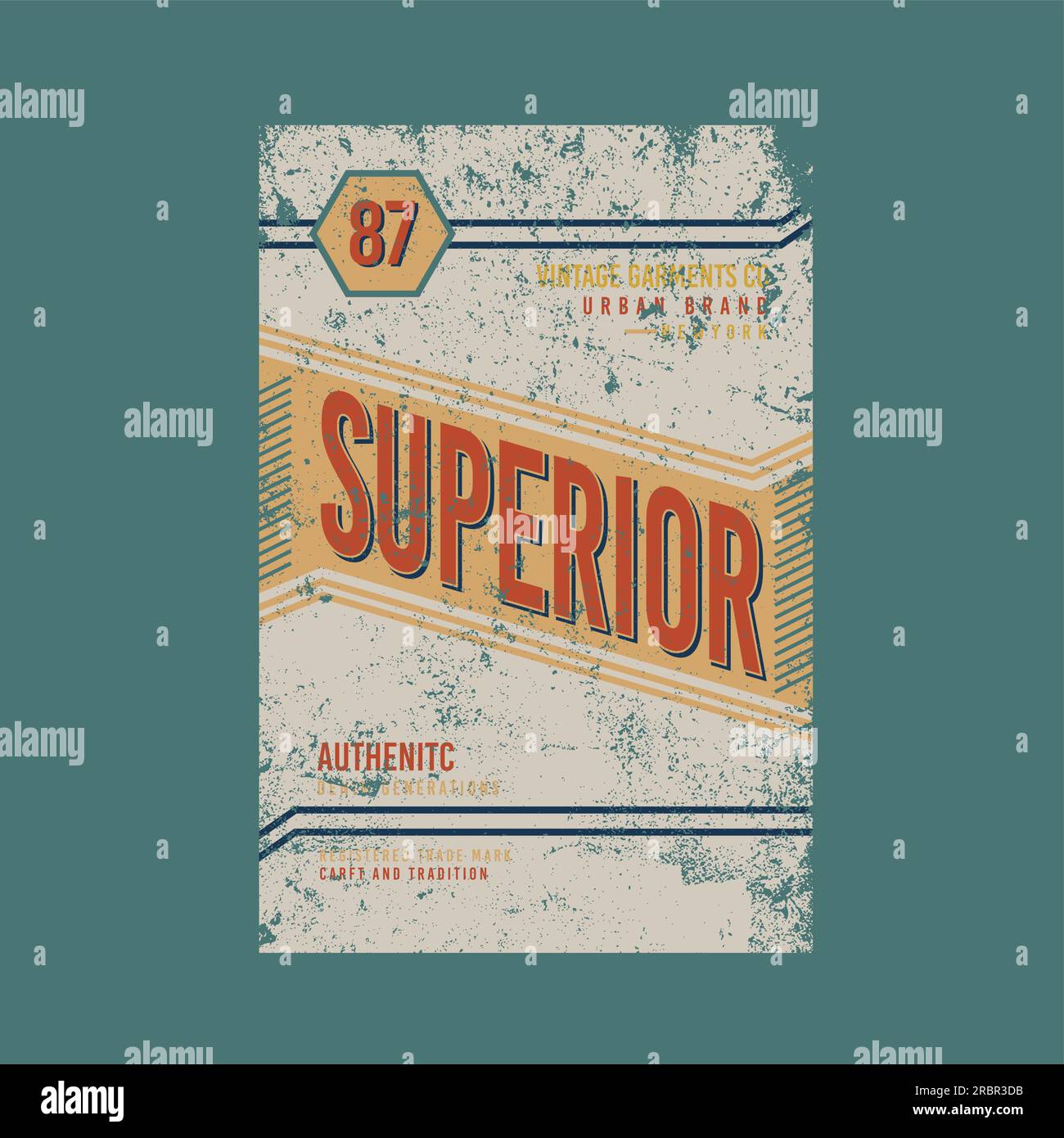 Superior Vintage grunge poster typography vector illustration t-shirt ...