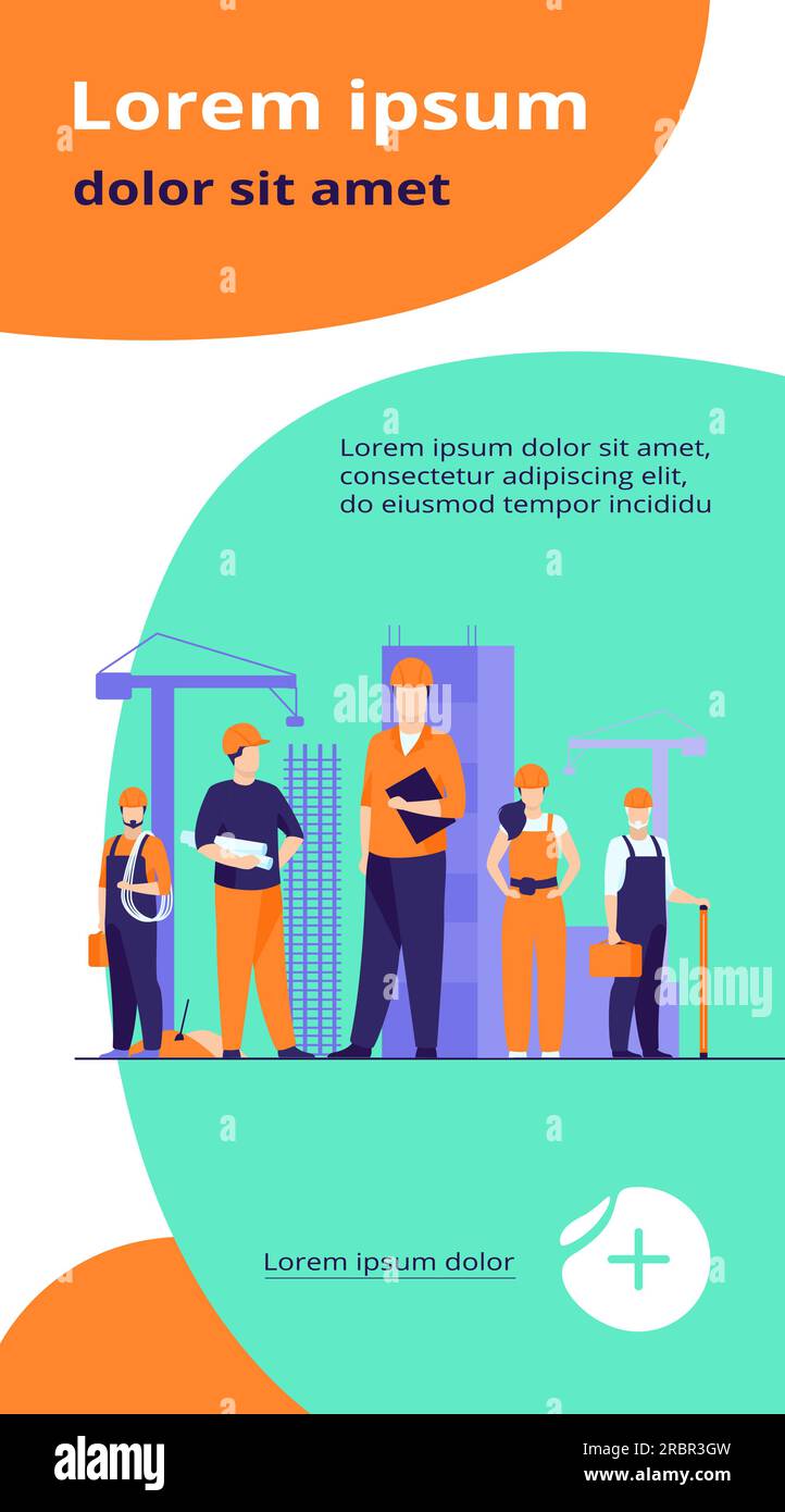 Construction team working on site Stock Vector Image & Art - Alamy