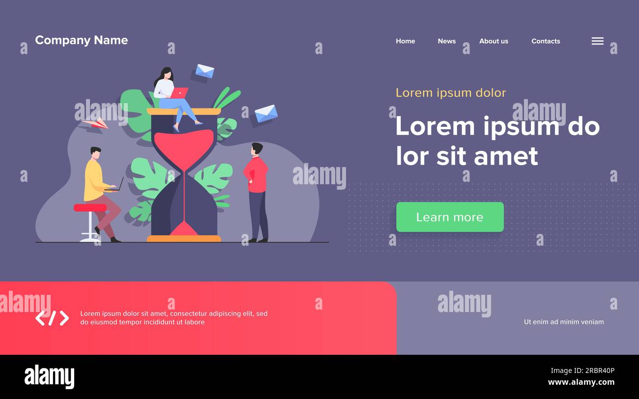 Man sitting on hourglass Stock Vector Images - Alamy