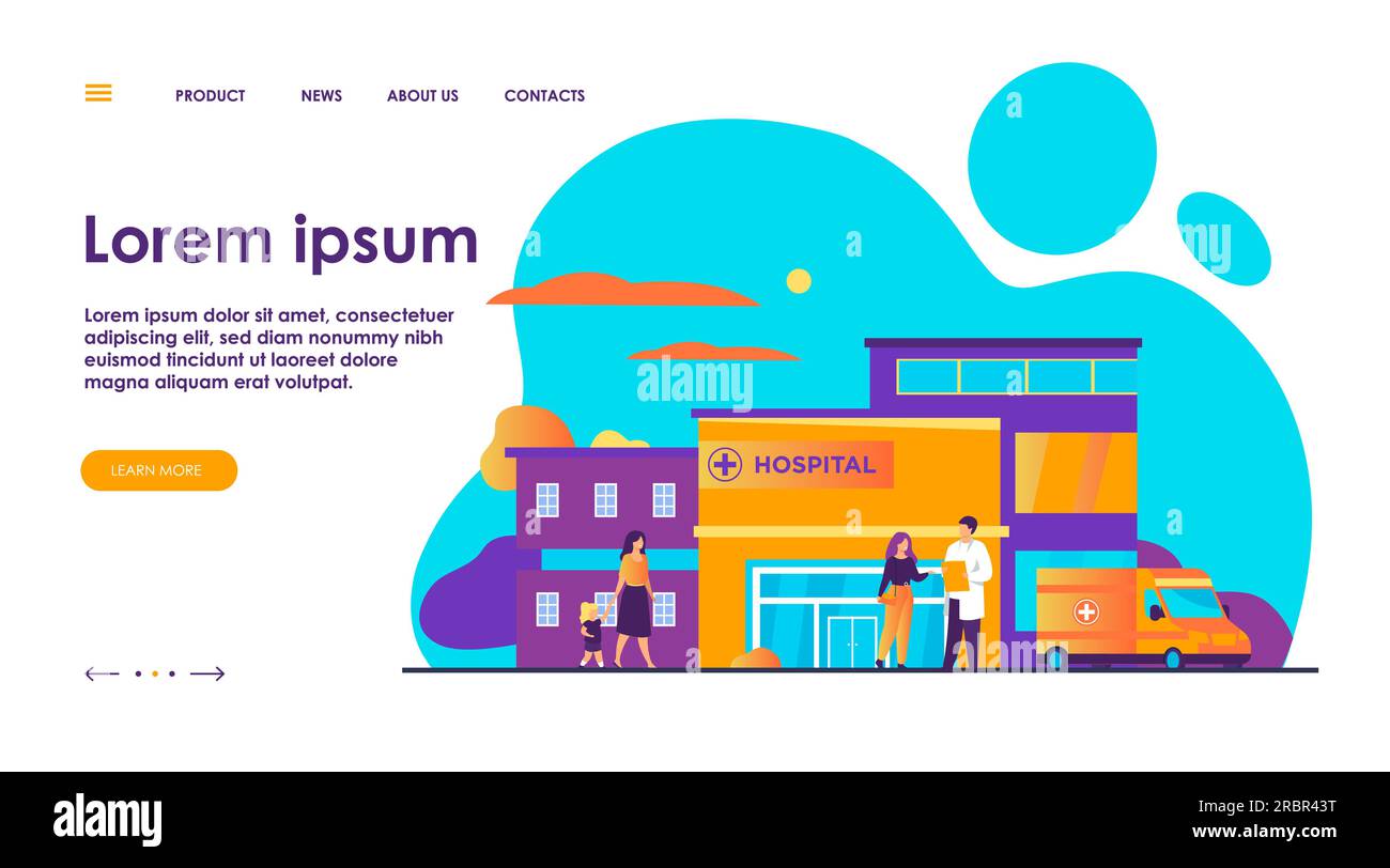 City hospital building Stock Vector Image & Art - Alamy