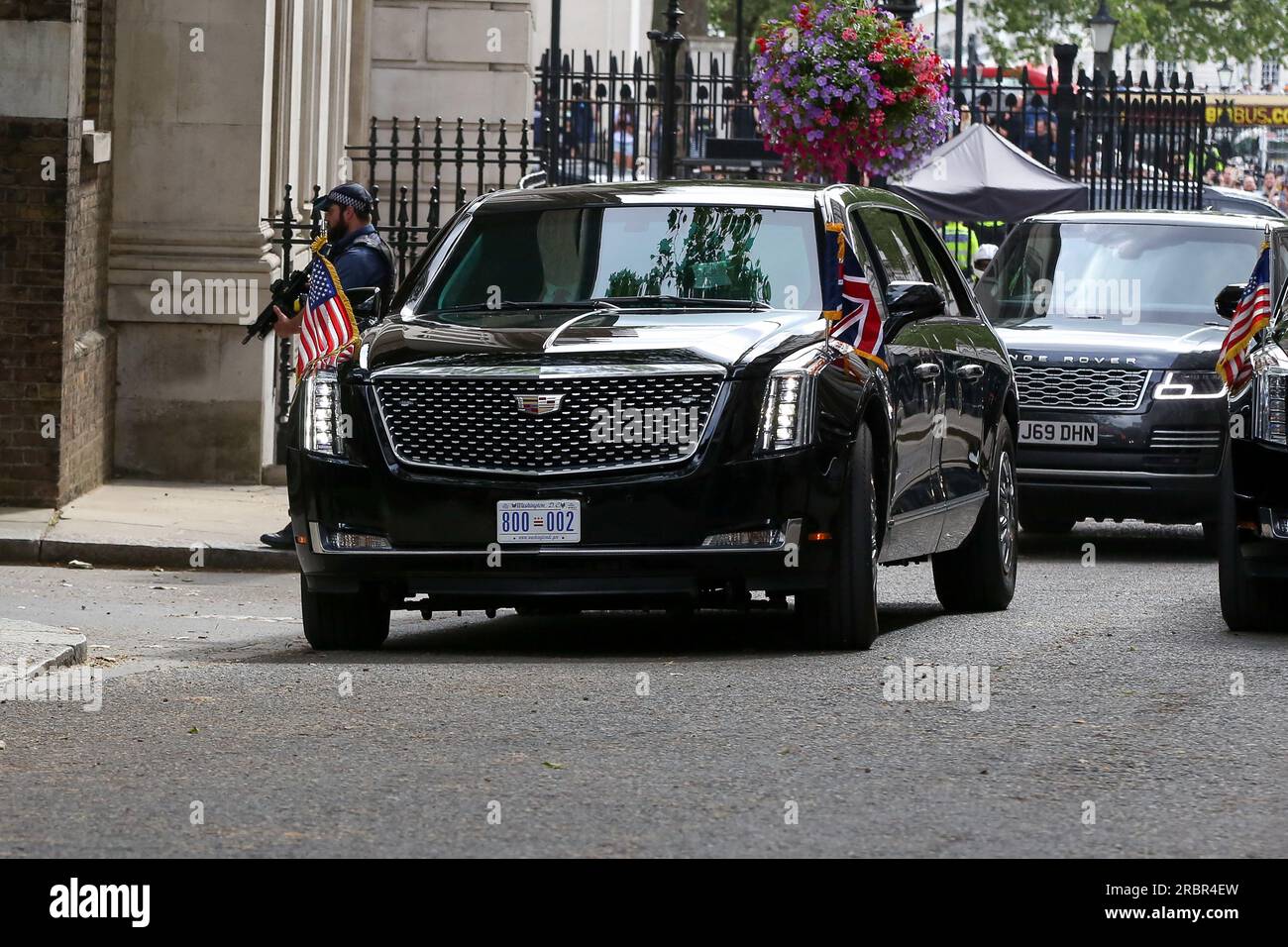 London, UK. 10th July, 2023. The United States presidential state car ...
