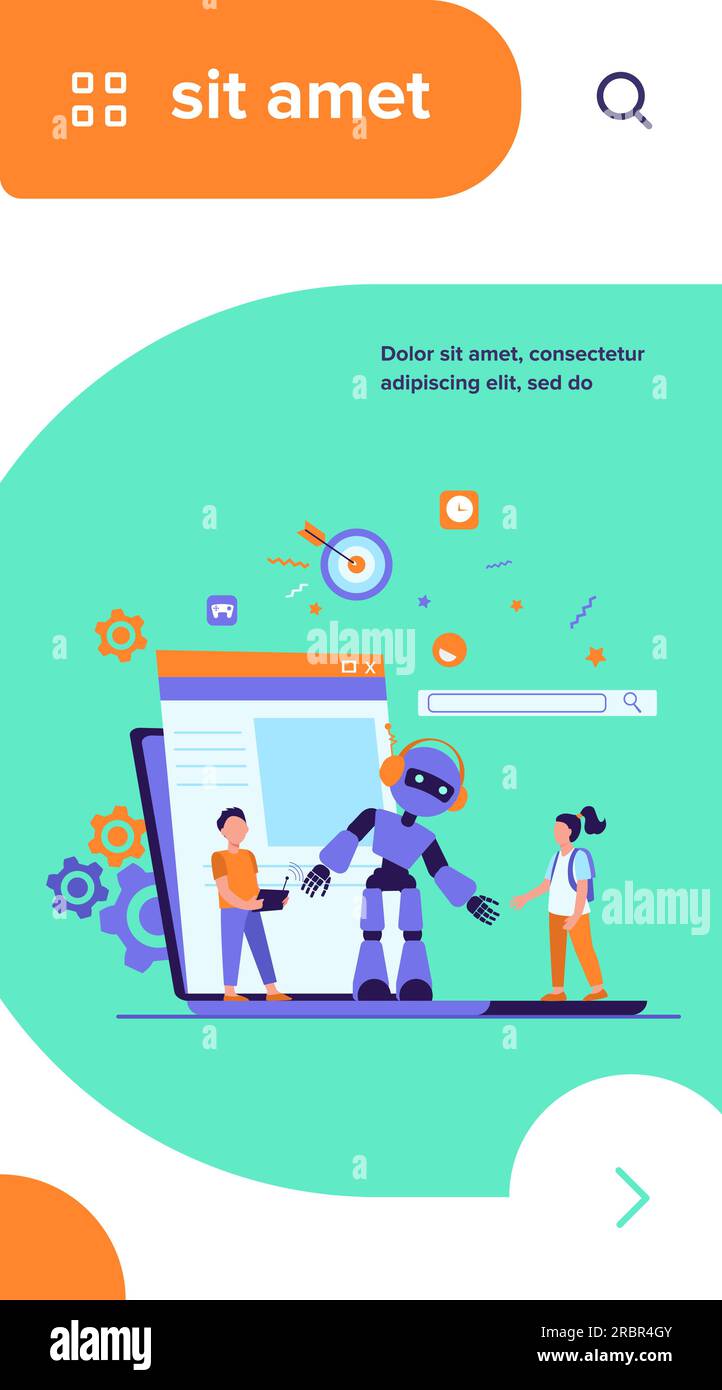 School activity and robotics class concept Stock Vector Image & Art - Alamy