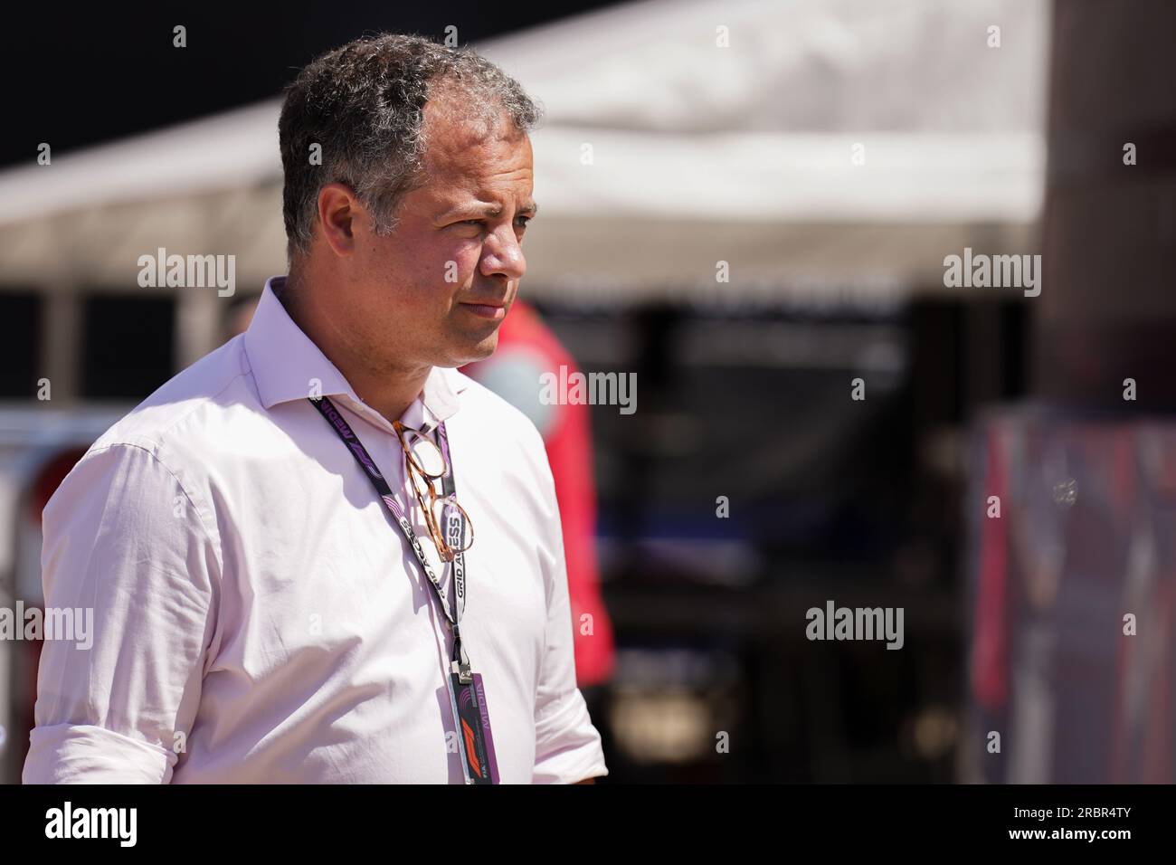 Sky Presenter Ted Kravitz during the FORMULA 1 ARAMCO BRITISH GRAND ...
