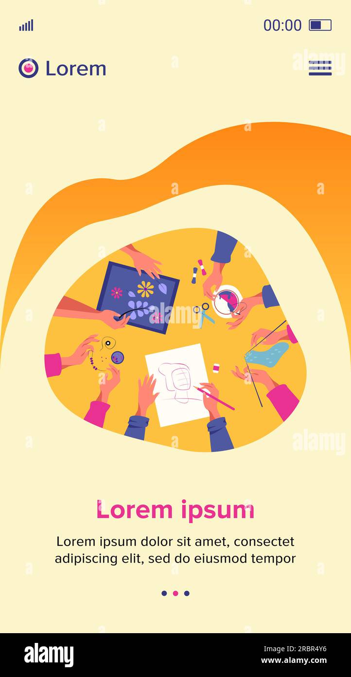 Creative handmade workshop flat vector illustration Stock Vector Image ...