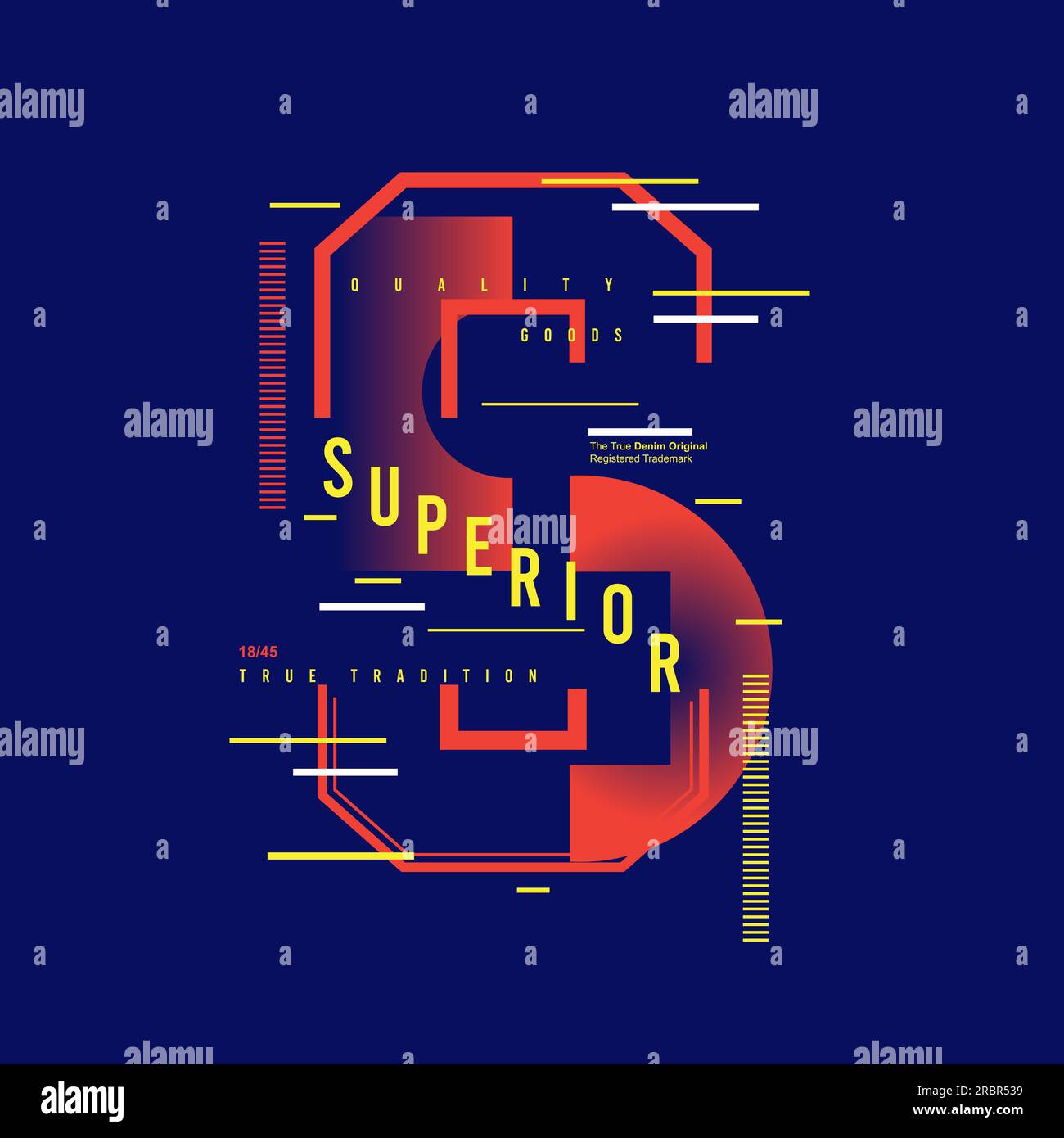 Superior Denim abstract Typographic poster vector print for t-shirt and ...