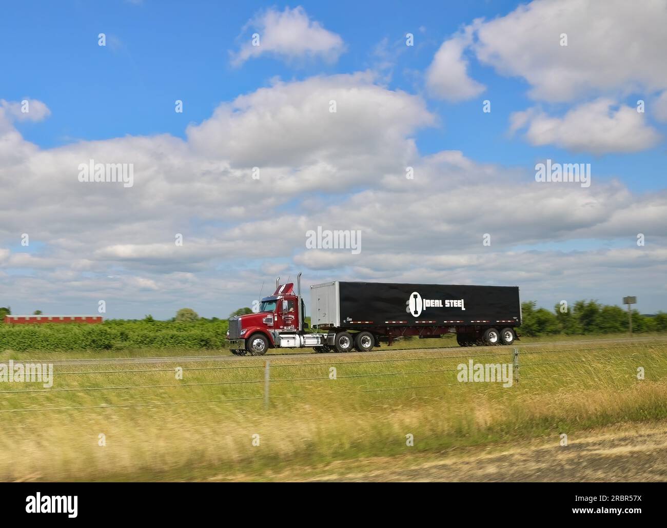 Ideal Steel Custom Flame Cutting truck driving south on Interstate 5 ...