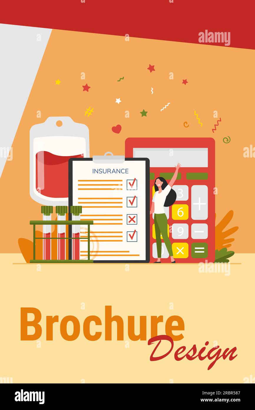 Happy cartoon woman holding health insurance Stock Vector Image & Art ...