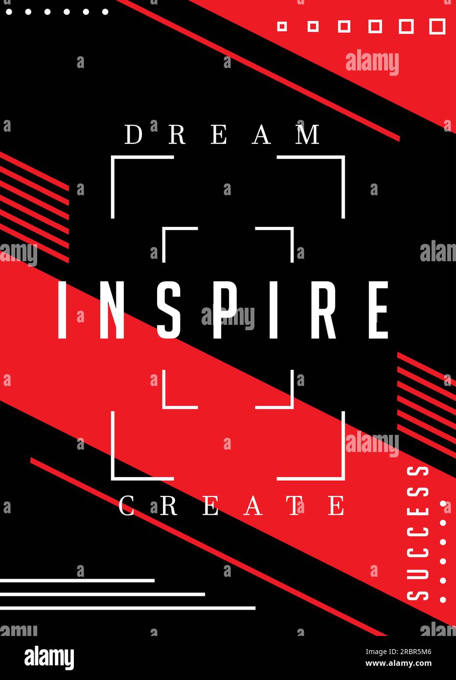 Dream Inspire create typography modern poster layout template Stock ...