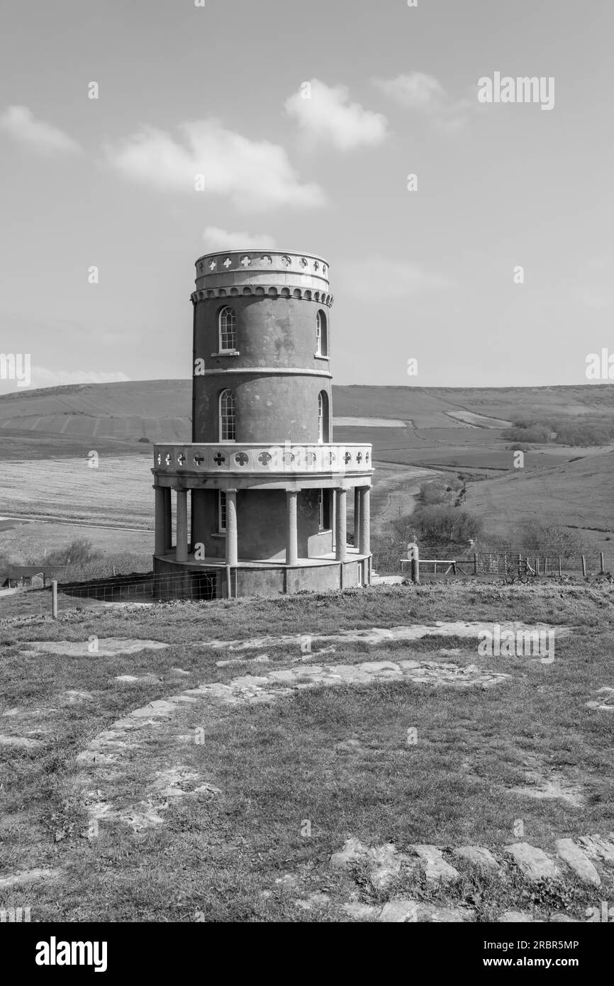 Clavell Tower overlooking Kimmeridge Bay in Dorset Stock Photo - Alamy
