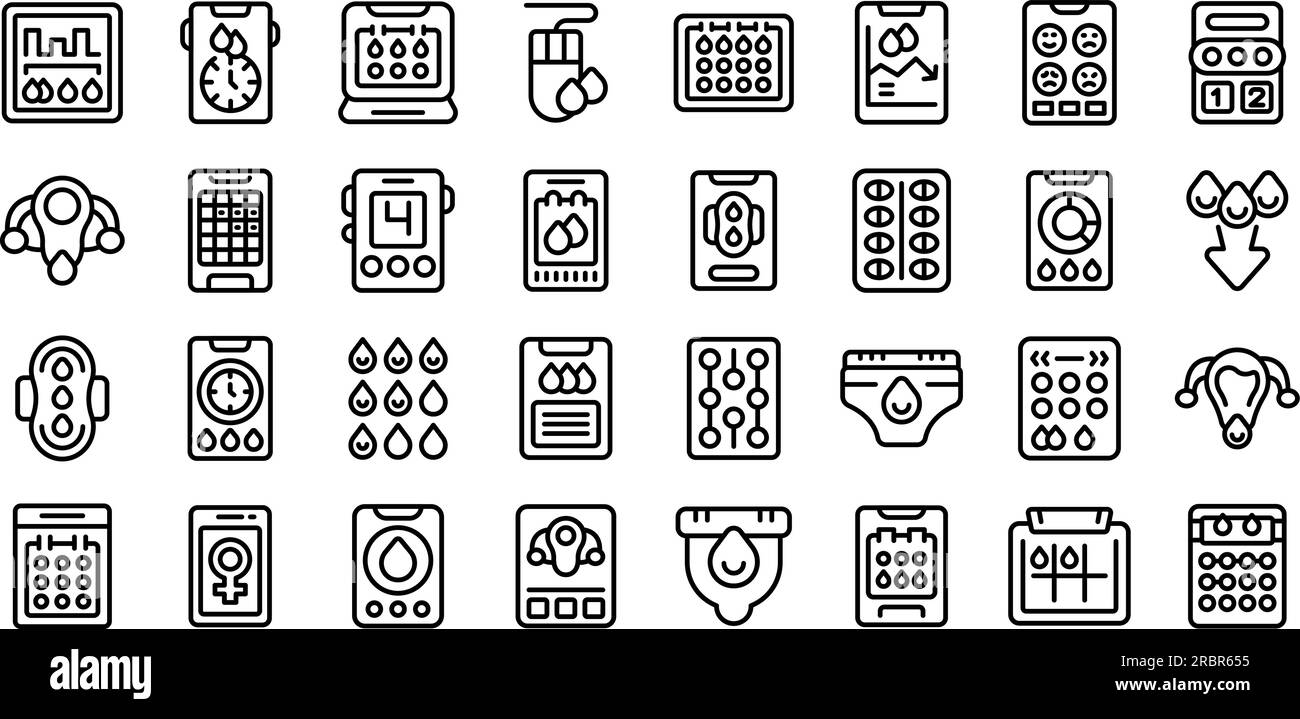 Period tracker phone Stock Vector Images - Alamy