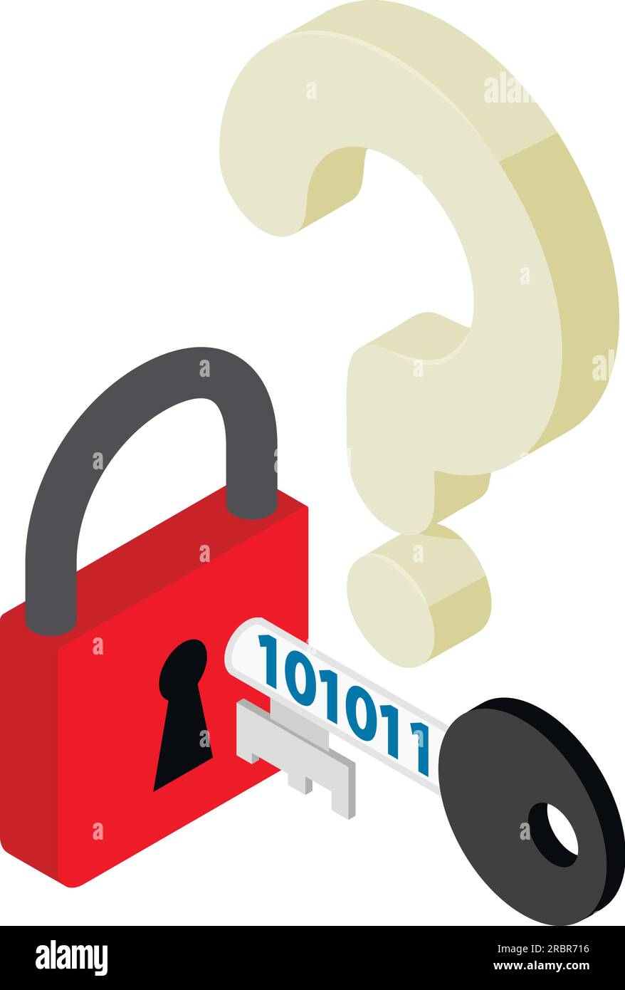 Padlock security question mark hi-res stock photography and images - Alamy