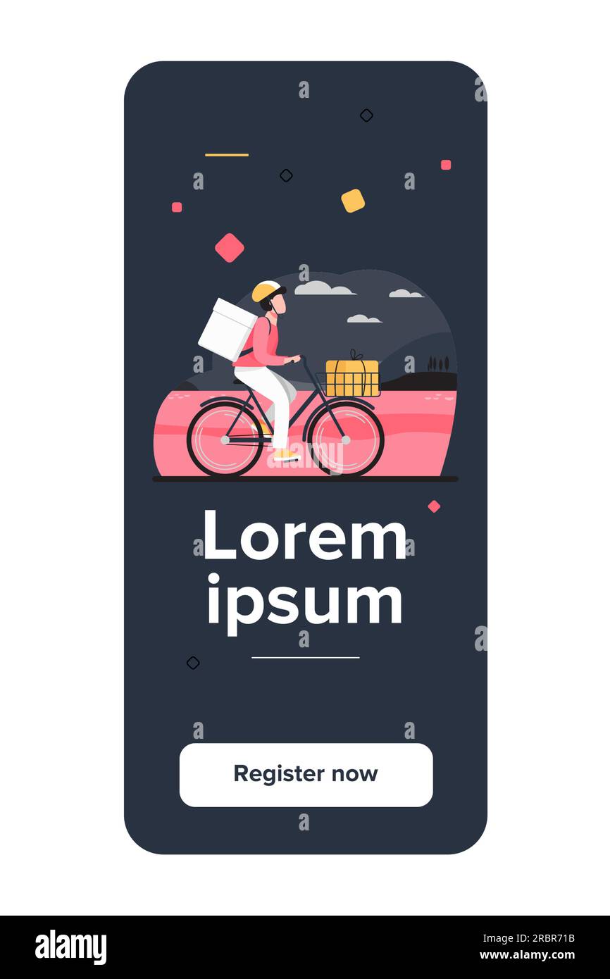 Man backpack riding bike Cut Out Stock Images & Pictures - Alamy