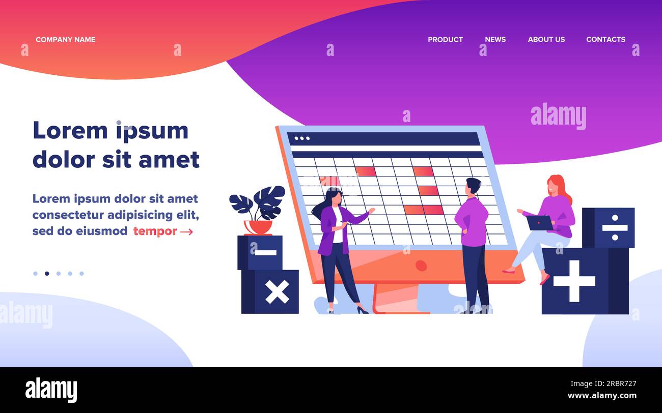 Colleagues discussing accounting statistics report using software Stock Vector Image & Art - Alamy