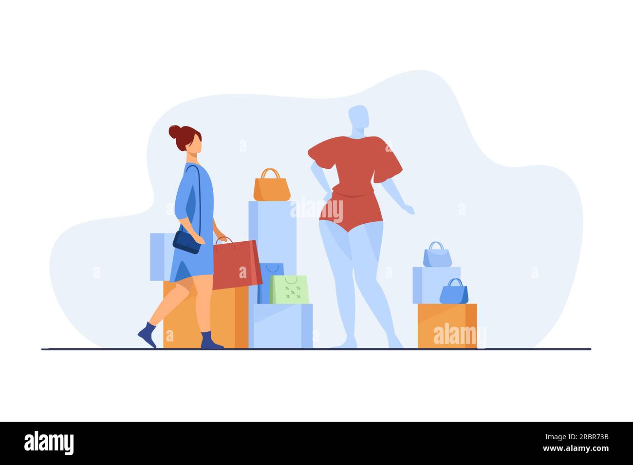 Luxury fashion store window Stock Vector Images - Alamy