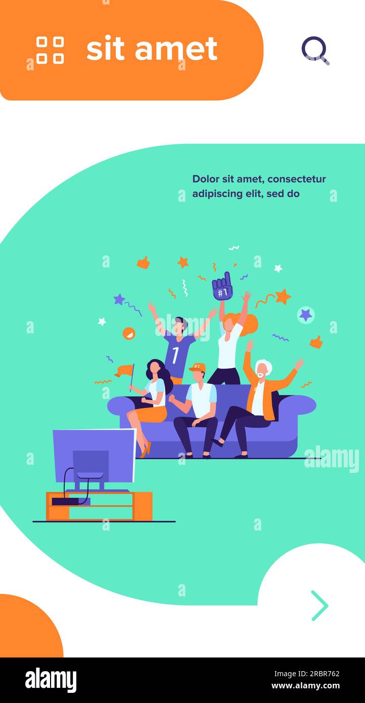 Celebrating fans football Stock Vector Images - Alamy