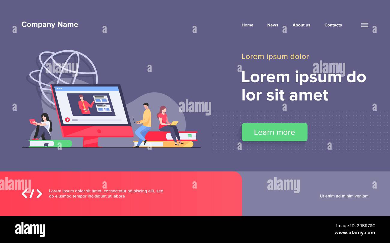 Guy student watching online Stock Vector Images - Alamy