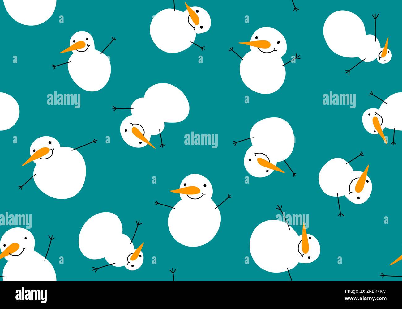 Christmas ice cartoon seamless snowman pattern for new year wrapping ...
