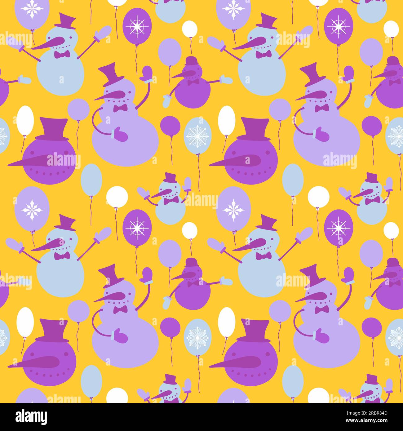 Christmas ice cartoon seamless snowman pattern for new year wrapping ...