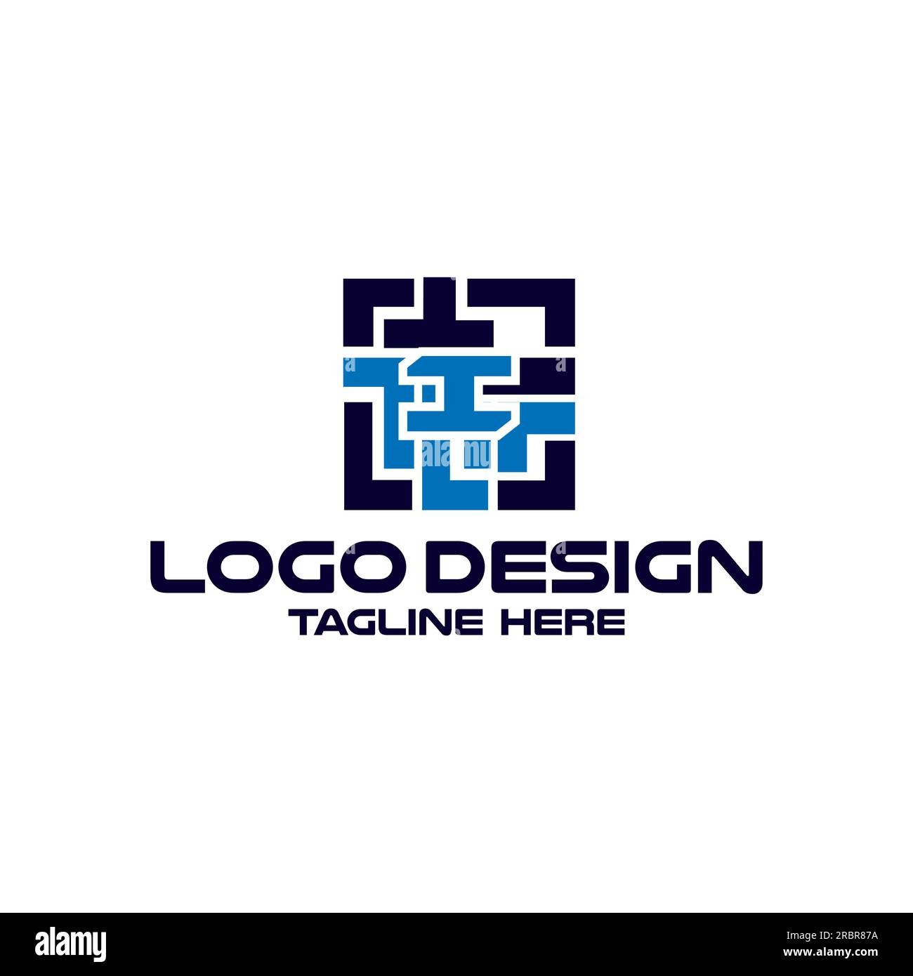 Letter I tech logo with circuit board lines style Stock Vector Image ...