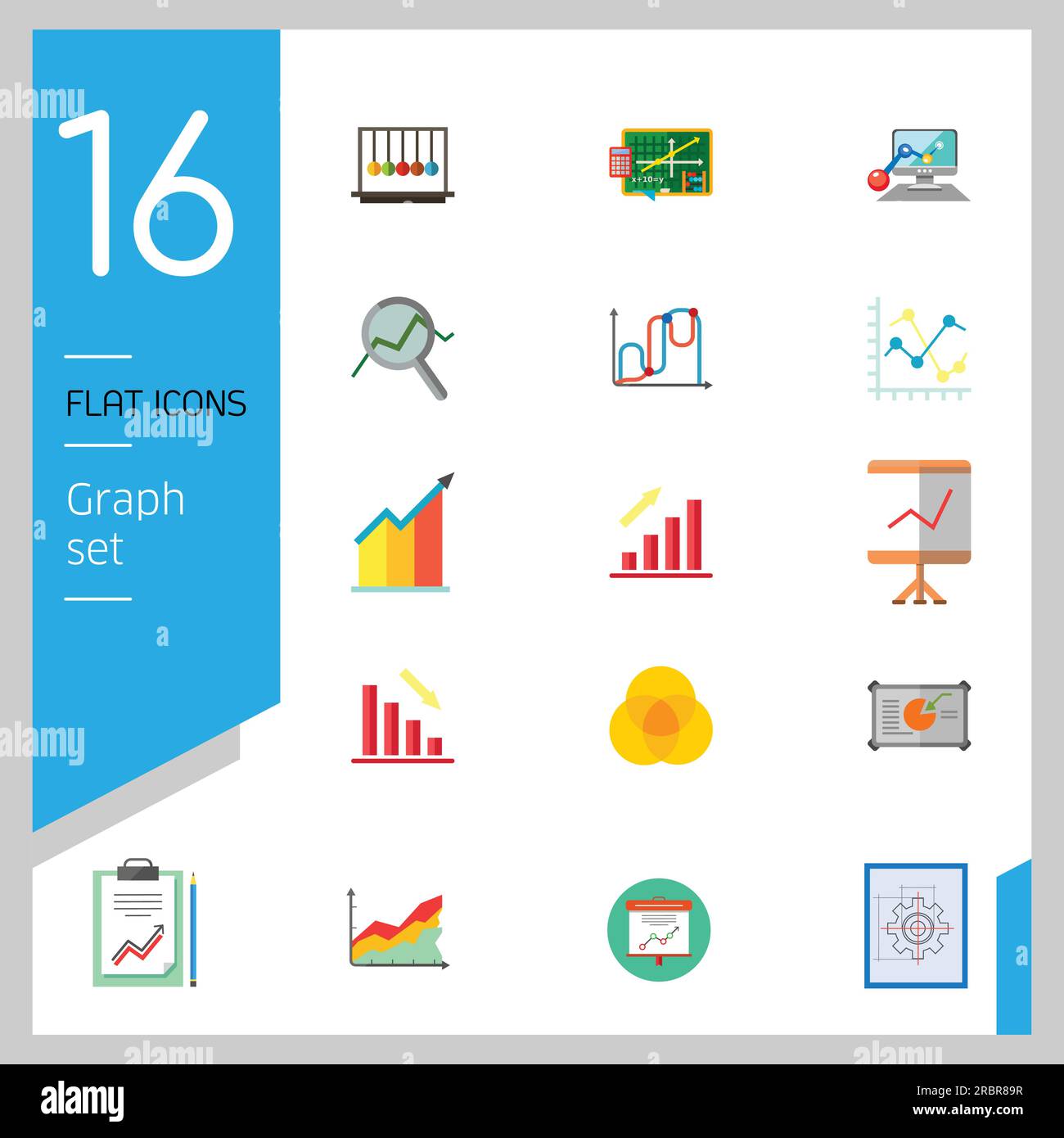 Graph Icon Set Stock Vector Image & Art - Alamy