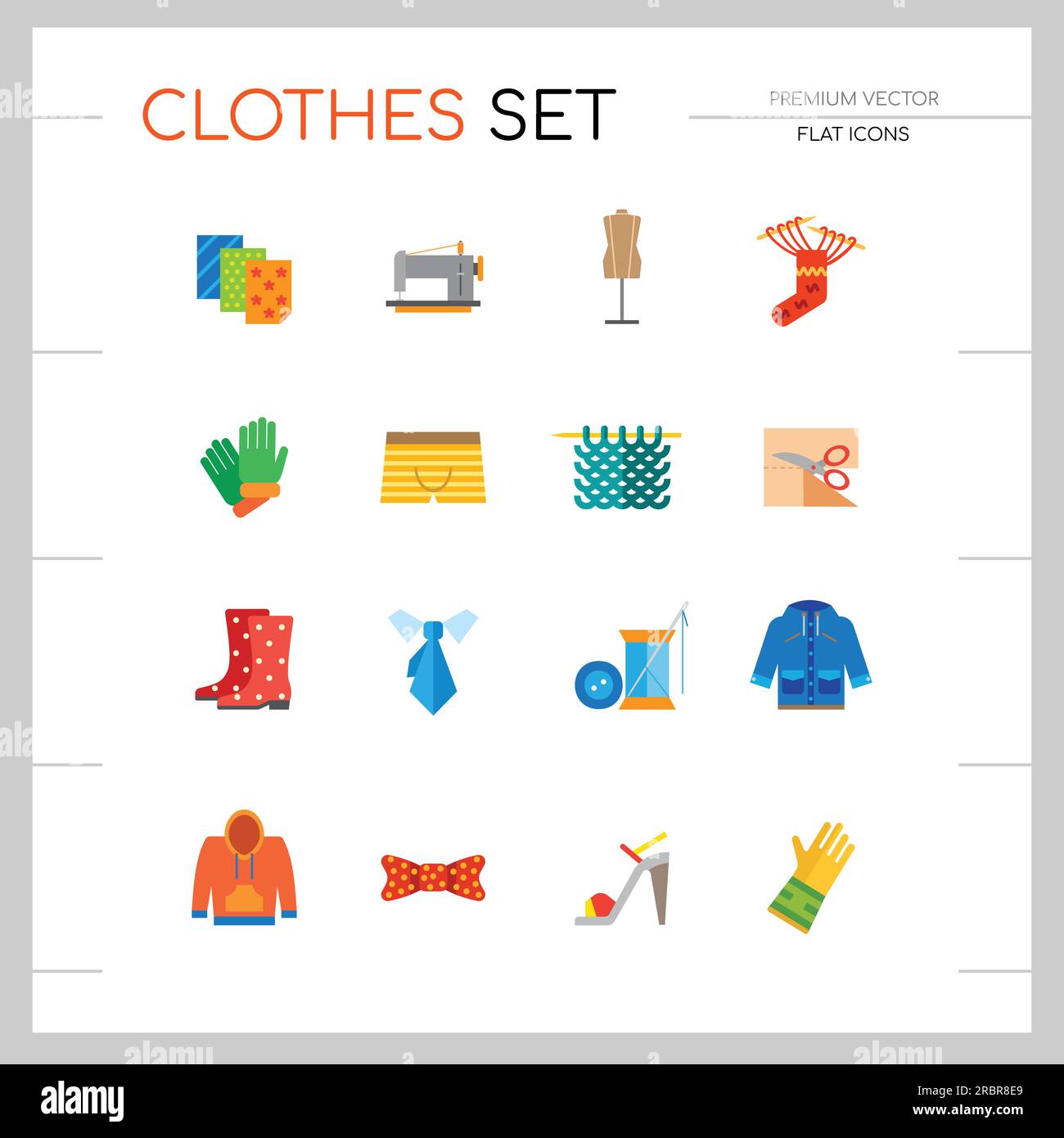 Clothes Icons Set Stock Vector Image & Art - Alamy