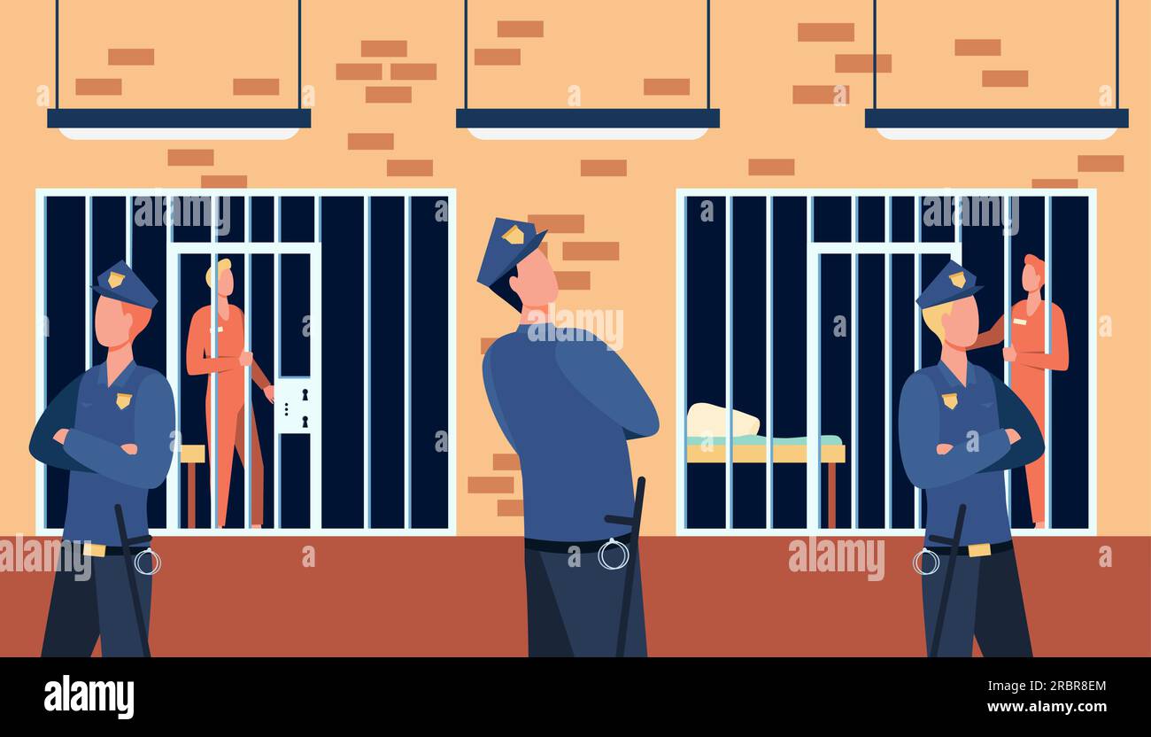Cartoon prisoner in prison uniform hi-res stock photography and images ...