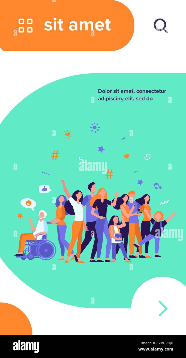 Multicultural people standing together Stock Vector Image & Art - Alamy